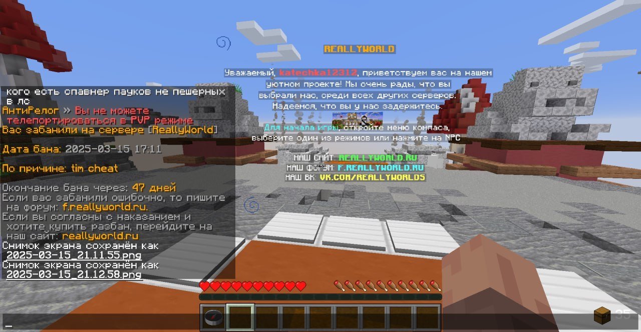 Nekk ban за tim cheat - Жалобы на Администрацию. - ReallyWorld
